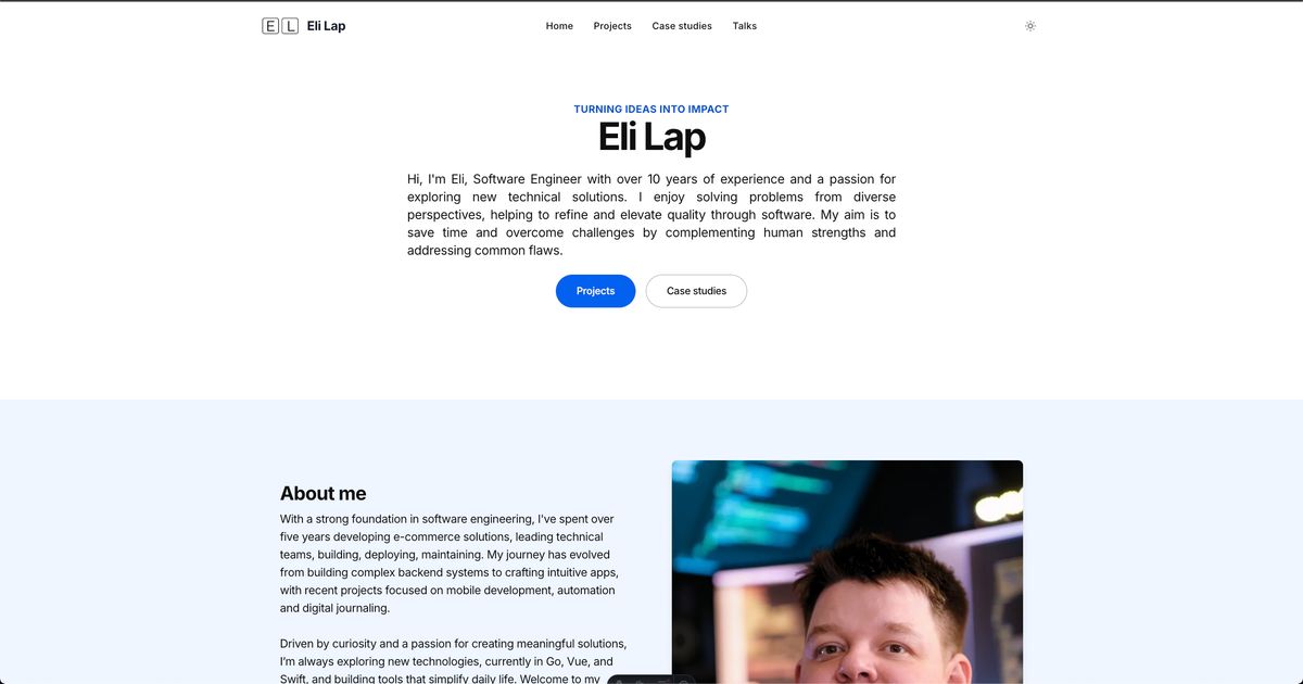 Homepage — Eli Lap